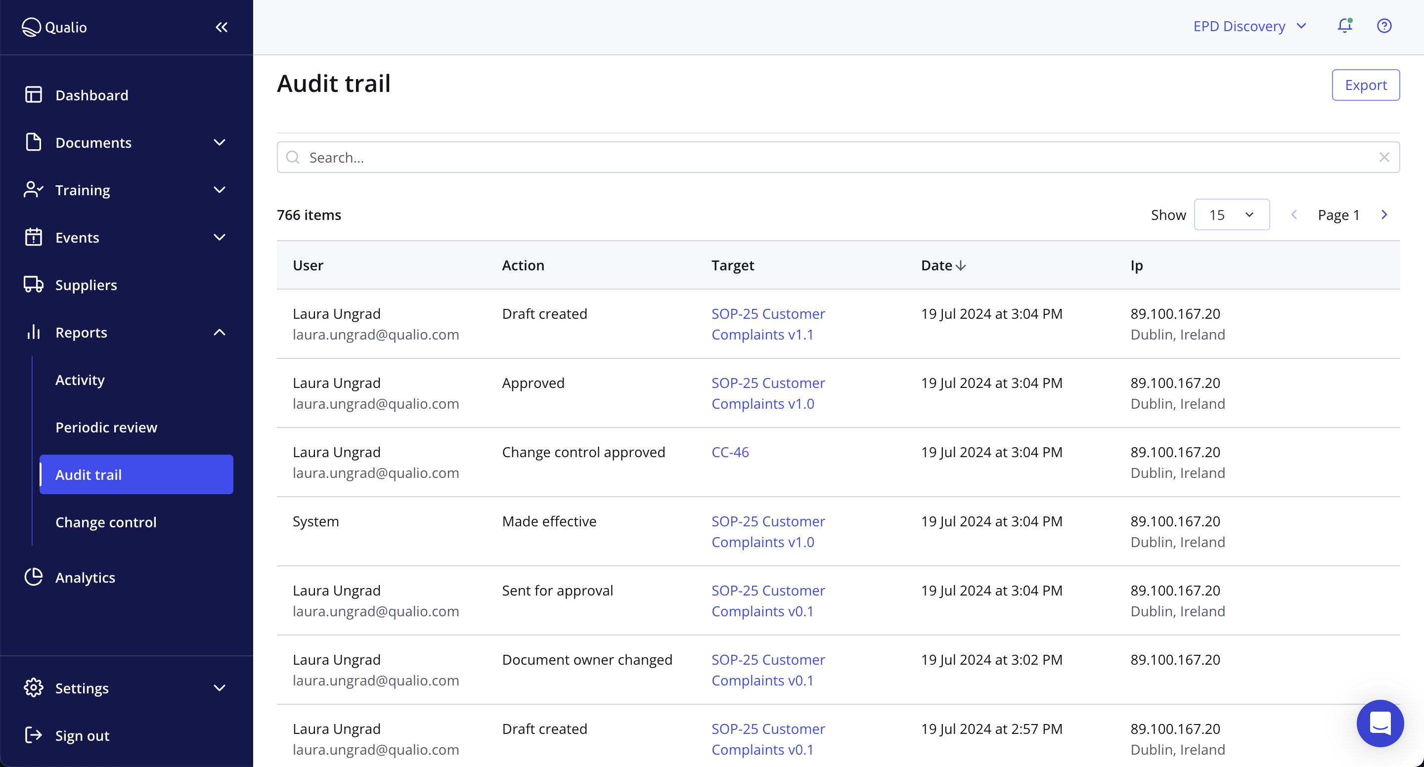Audit Management Software Solution — Qualio